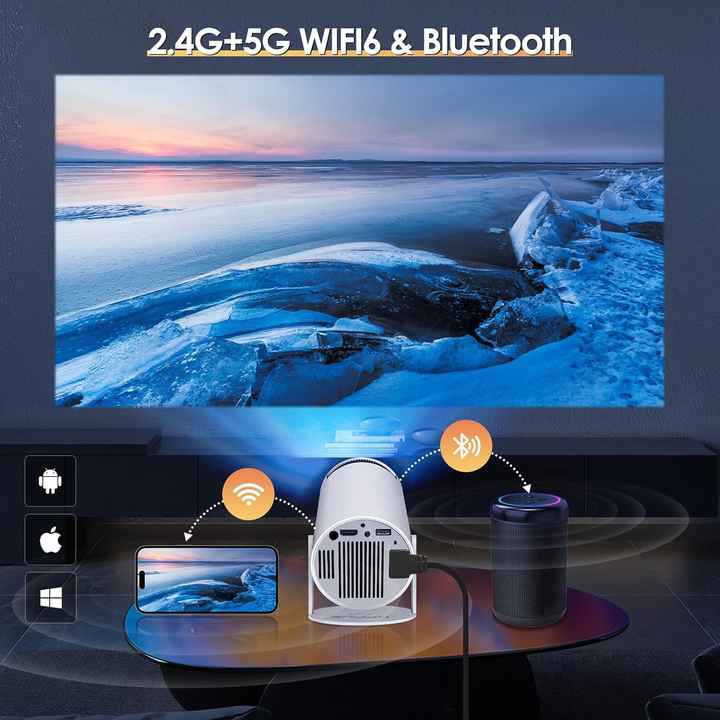 2.6 Inch HTP S66 720P Mini Smart Projector - Portable Home Theater