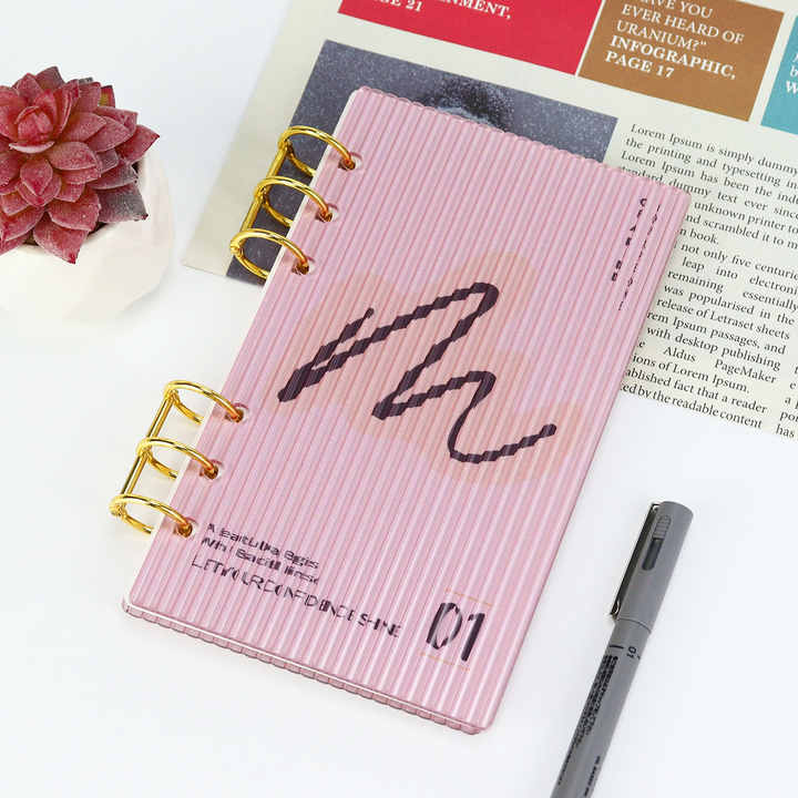 DIY loose-leaf cover Acrylic sheets binder cover A6 Binding clear matte ...