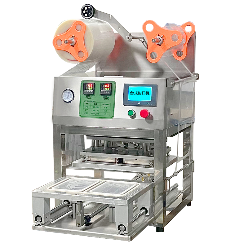 YIJIA Semi-Automatic Tabletop Tray Water Cup Sealer Plastic Container ...