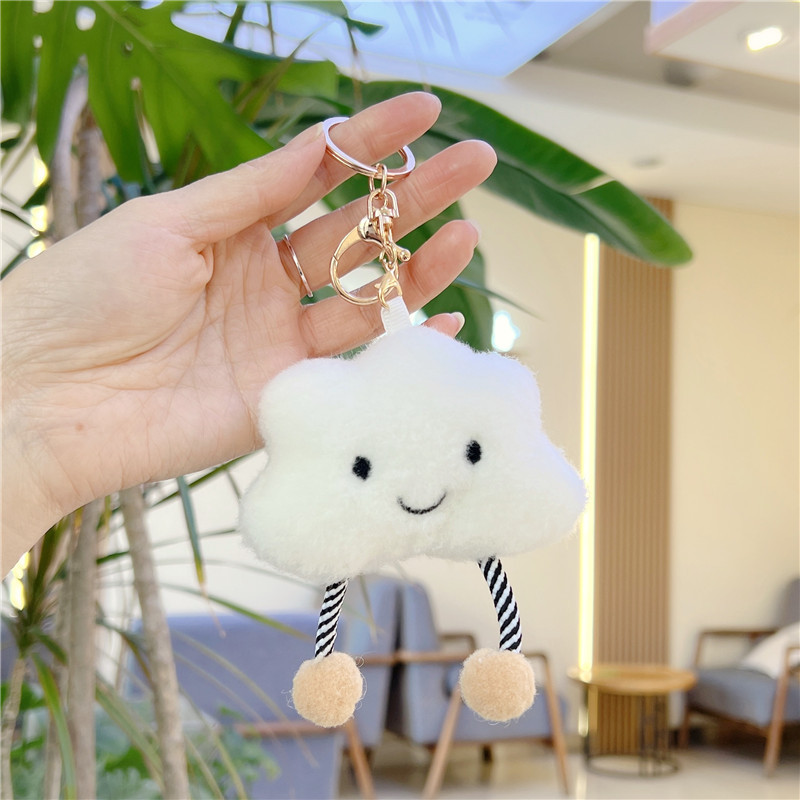 Cute Fluffy Clouds Plush Keychain - Perfect Gift Idea