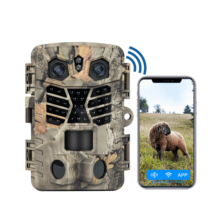 Dual lens hunting camera 4k hunting camera outdoor wildlife ...