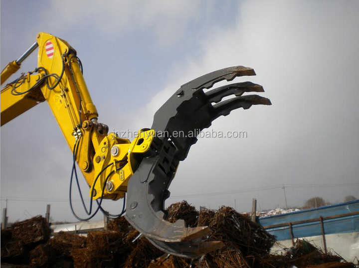 OEM Excavator Grapples Hydraulic Rotating Grab Wood Logs Grabber Rotary ...