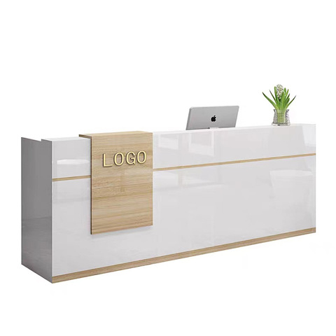 Durable Modern Reception Desk for Beauty Salons - I-Shape Design ...