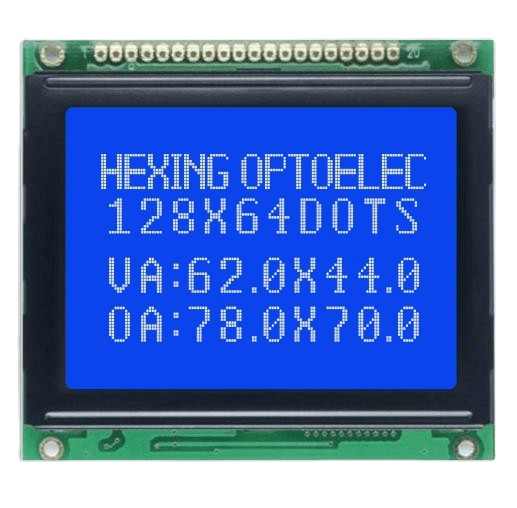 2.7 Inch Display LCD 128x64 STN Blue - Graphic LCD 128 X 64