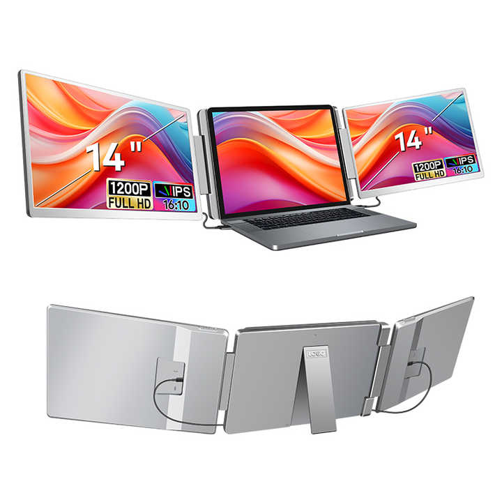14 Inch Dual Monitors Full HD extra Screen for Laptop Portable Monitors ...