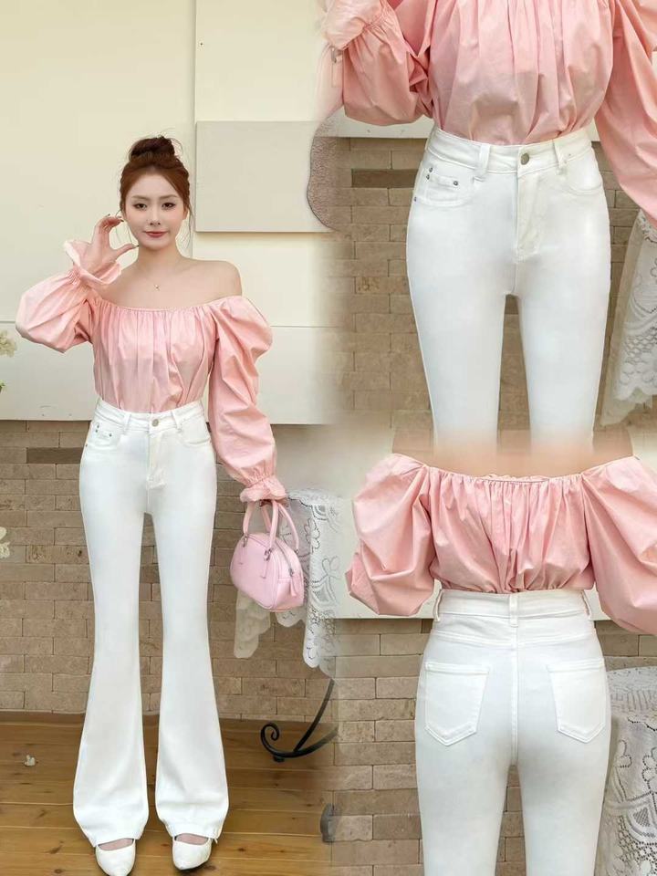 High-Waisted Women's White Skinny Jeans Boyfriend Design Breathable ...