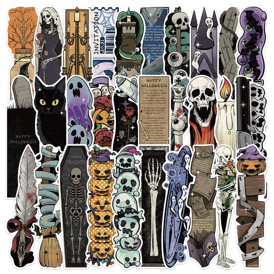 30PCS Gothic style spooky ghost horror halloween bookmark| Alibaba.com