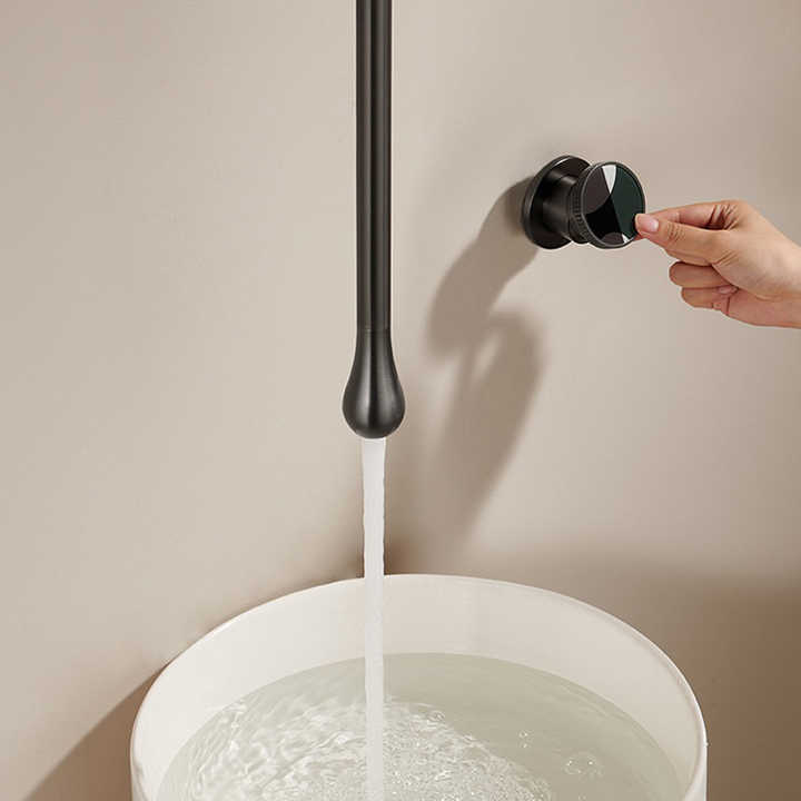 Hot and Cold Water Drop Ceiling Mount Bathroom Faucet Tap