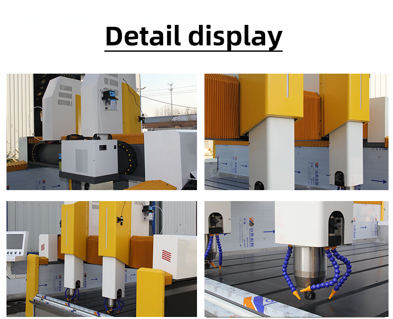 Mingke 15kW Heavy Duty Dual-Head CNC Granite Engraving Machine 7.5kW ...
