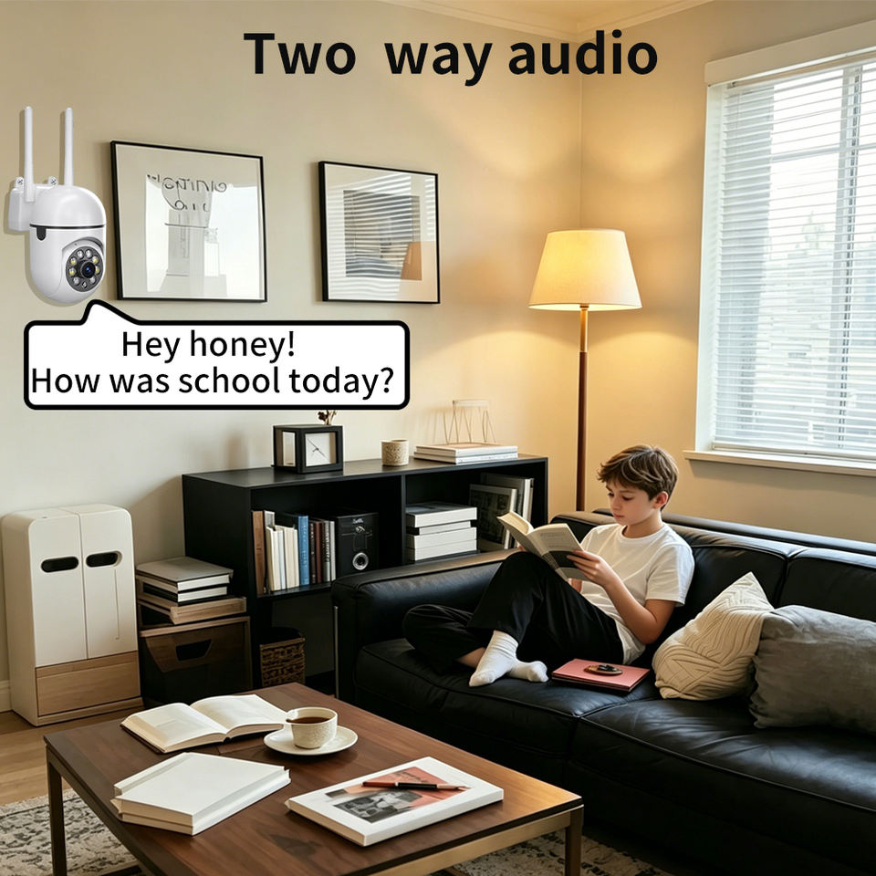 Eseecloud Indoor Camera Light-Bulb Dual-Lens H.265 Full-Color Night ...