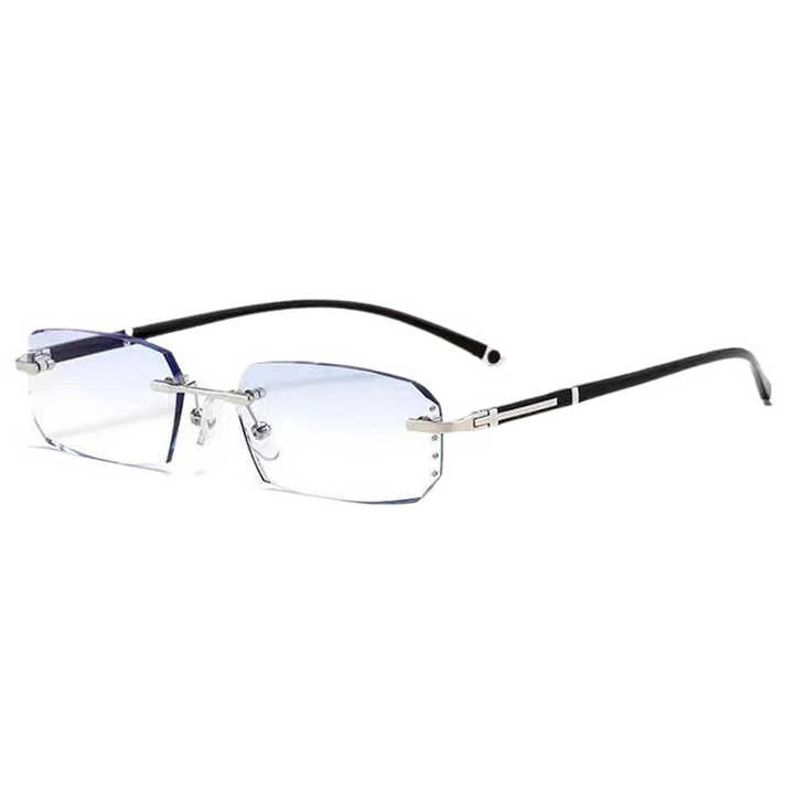 Natwve&co. Men's Rimless Metal Eyeglasses - Anti Blue Light