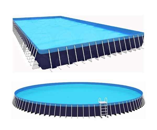 Oval Metal Frame Above Ground Swimming Pool Inflatable Adult Swimming ...