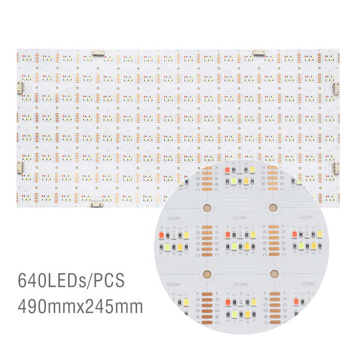 RGBWW 5 Colors LED Flexible Sheet DC24V 50W 640LEDS RGBCCT Ultra Thin ...