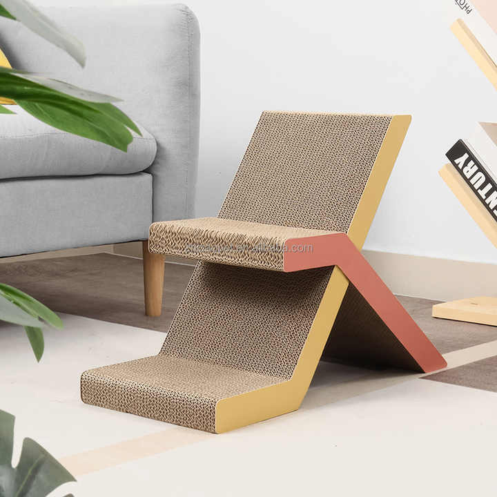 X-Type Ladder Corrugated Paper Claw Scratch Pad Cardboard Scratcher Cat ...