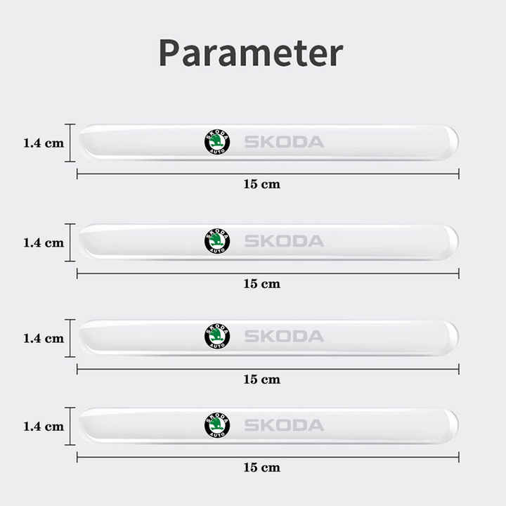 4-piece Set of Transparent Door Anti-collision Strips Body protection ...