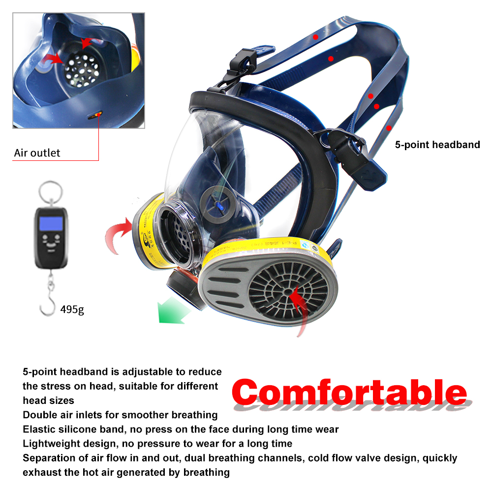 STRONG Anti Nuclear Full Face Chemical Resistance Mask Respirator Mask ...
