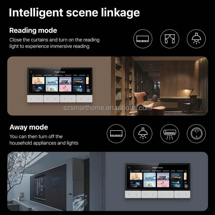 6.2 Inch Tuya Smart Control Touch Screen Panel Android 11 8 Button ...