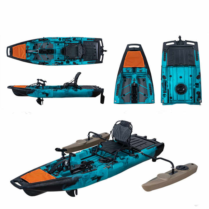 Two Piece Motorized Modular Pedal Kayak - Perfect for Fishing