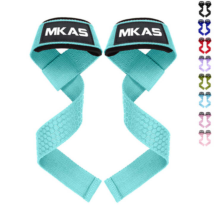 MKAS Fitness Anti-slip Design Weight Lifting Straps With Neoprene Pad ...