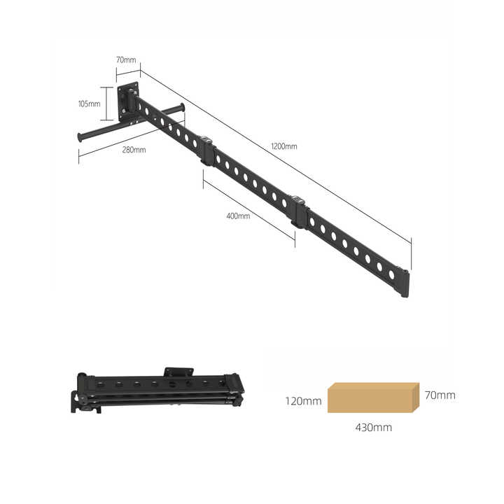 Wholesale Collapsible 8 Hole Wall Mounted Hanger Rack Balcony Wall ...