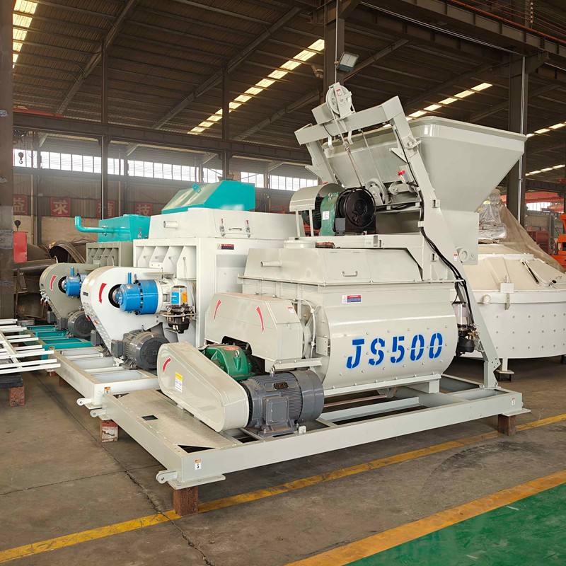 Heavy Duty Double Horizontal Shaft Mixer Diesel Powered Concrete Mixer ...