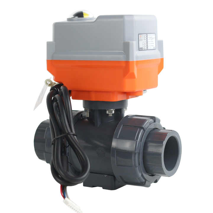 2-way PVC Plastic Ball Valve with Manual Electric Actuator