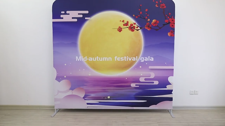 Custom10ft Portable Media Backdrop Dye Sublimation Print Tension Fabric ...