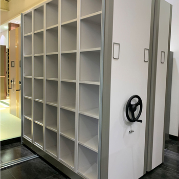 Mechanical File Storage System Metal Archive Shelving Mobile Compactor ...