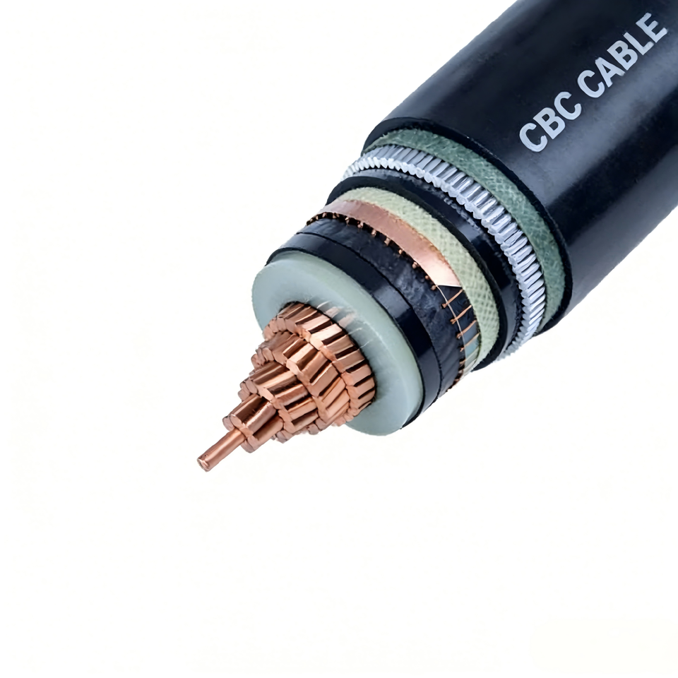 Single Conductor 33kv STA/SWA Power Cable with LSZH PVC Sheath 120sqmm ...