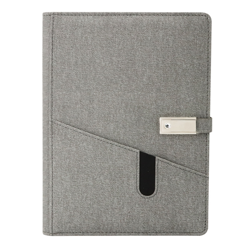 Charging Leather Notepad with power bank and USB disk function