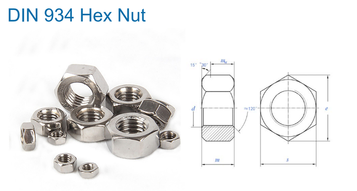 DIN 934 Hex Nut Stainless Steel 304 316 High quality hex head ...