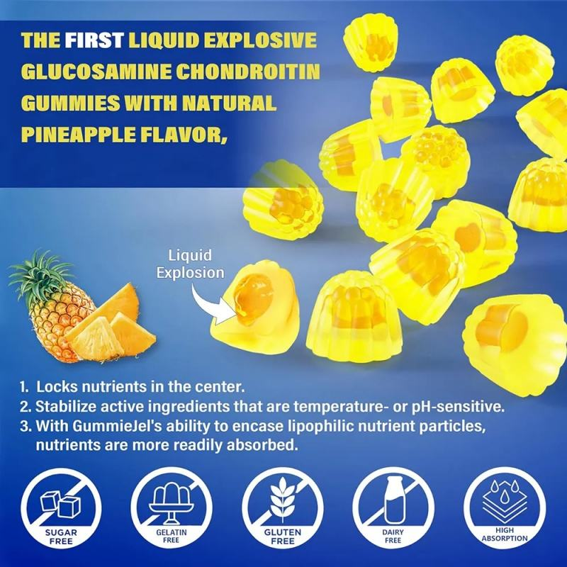 Sugar-Free Herbal Glucosamine Chondroitin MSM Gummies with Turmeric ...