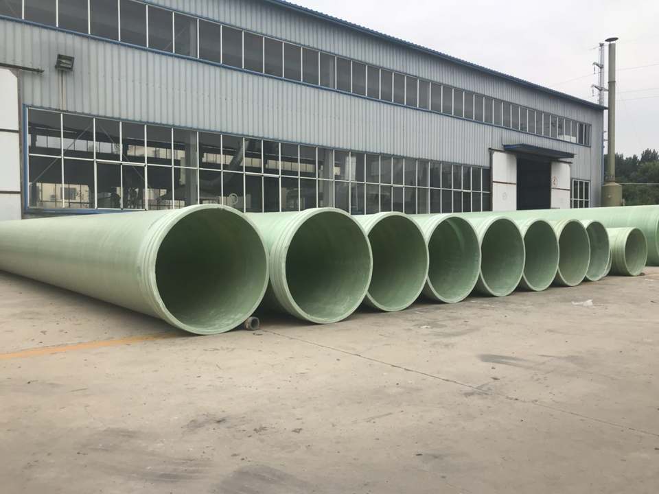 FRP GRP Fiberglass Pipes DN300-DN4000mm 50m Length Bending Cutting ...