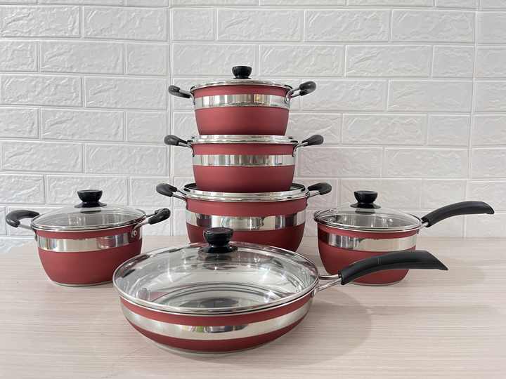 12pcs Stainless Steel Cookware Sets - Durable & Versatile