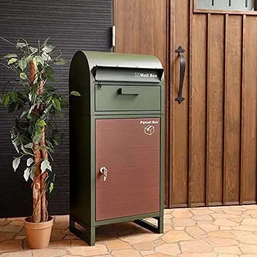 Modern Metal Key Box Wall Mounted Outdoor Garden Steel Mailbox
