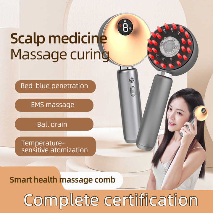 Portable Scalp Massager Brush Microcurrent Vibrating Head Comb| Alibaba.com