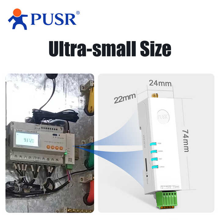 PUSR DIN Rail 4G Modem+SIM Ultra-Small Size Easy to Integrate Remote ...