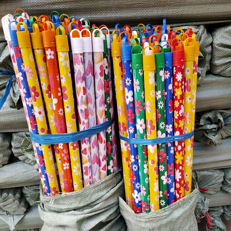 Hot Sales Flower PVC Covering Mopping Stick Household Items Wooden ...