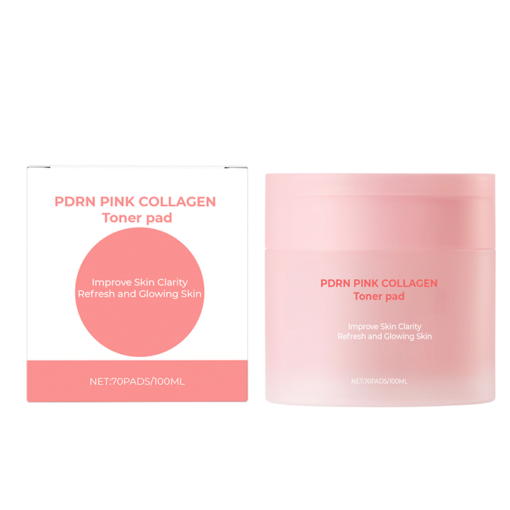 PDRN PINK COLLAGEN TONING GEL TONER PAD Hyaluronic Acid Niacinamide ...