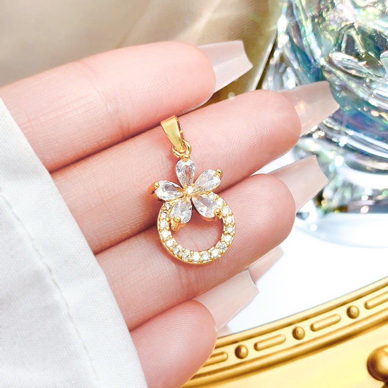 [Copper True Gold] Hollow Five-Petal Flower Foreign Trade Cross-Border ...
