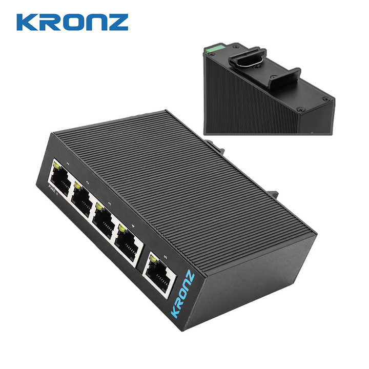 KRONZ New Industrial Ethernet Switch POE 10/100/1000 M Bit/s DIN Rail ...