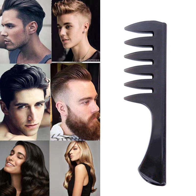 4-piece Retro-style Comb Set Men Slicked-back Hair Comb Palm Wide Tooth Hair Styling Comb ...