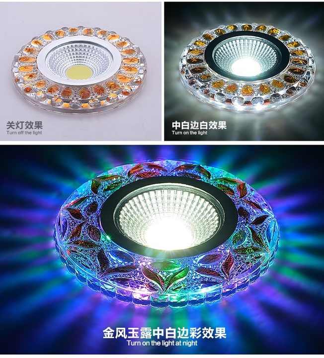 Crystal Spotlight Embedded Led Sky Lantern Down Light Living Room ...
