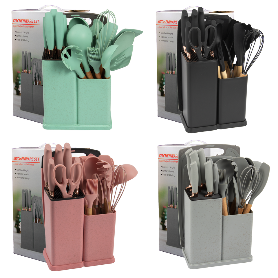 High Quality 19 Piece Silicone Kitchen Utensil Set
