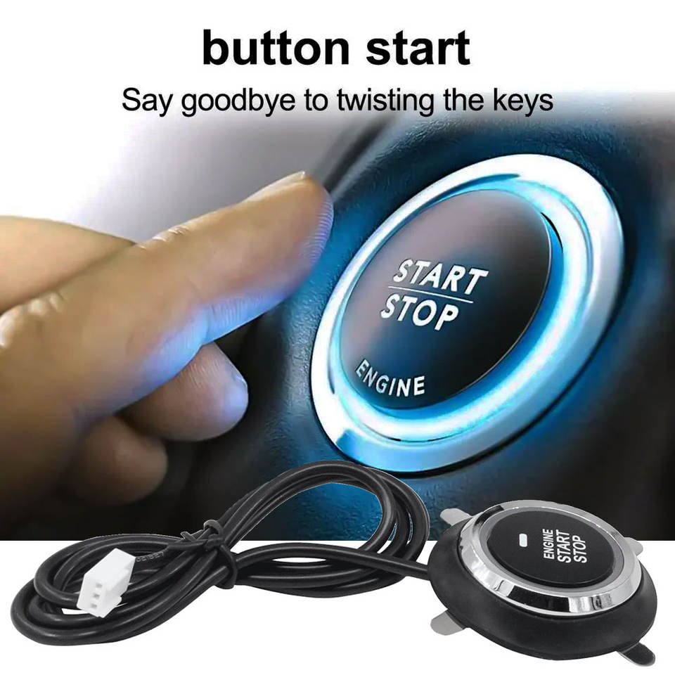 Auto Car Keyless Entry Start System One Start Stop Engine Push Button ...