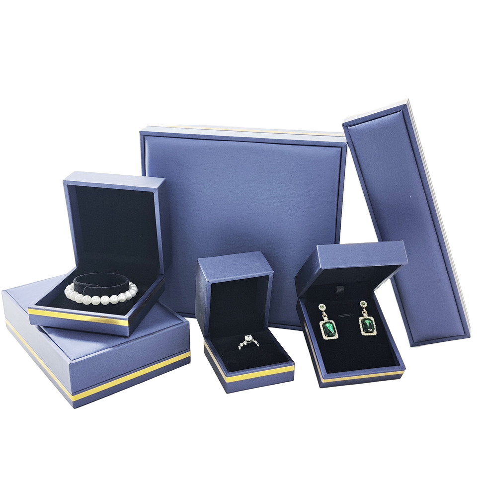 Luxurious Leather Ring Jewelry Box Blue Leather Jewelry Box Package ...