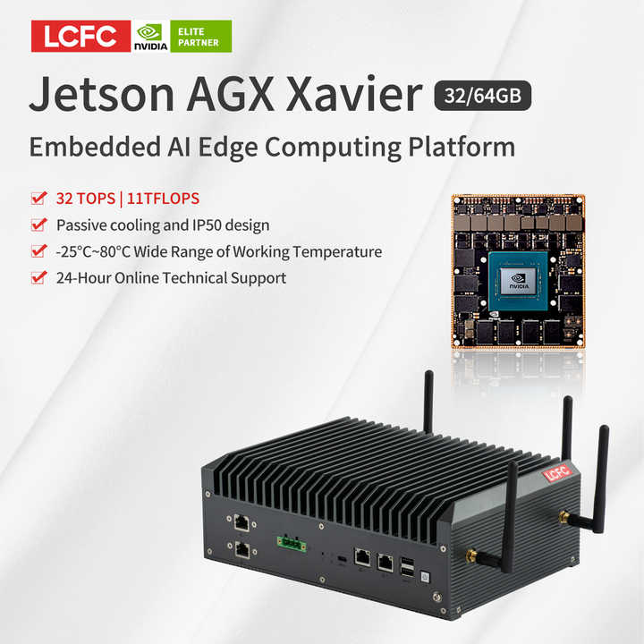 Jetson AGX Xavier AI Edge Computer EA-B400E 32G 64G Fanless Security ...