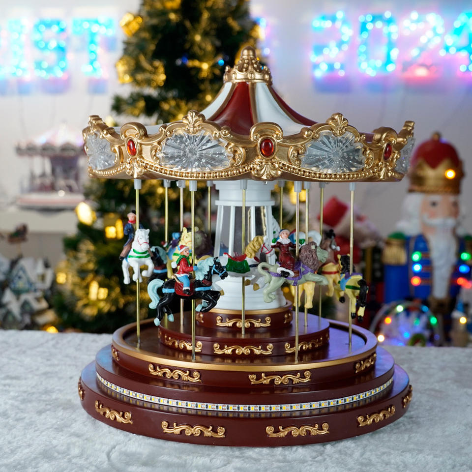 20242026 Christmas Carousel Music Box with Bluetooth European Style ...