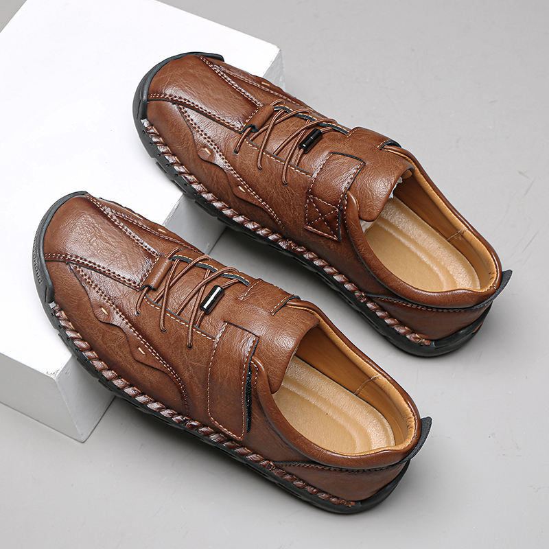 Cross-Border Super Fiber Leather Upper Men's Casual Sports Walking ...