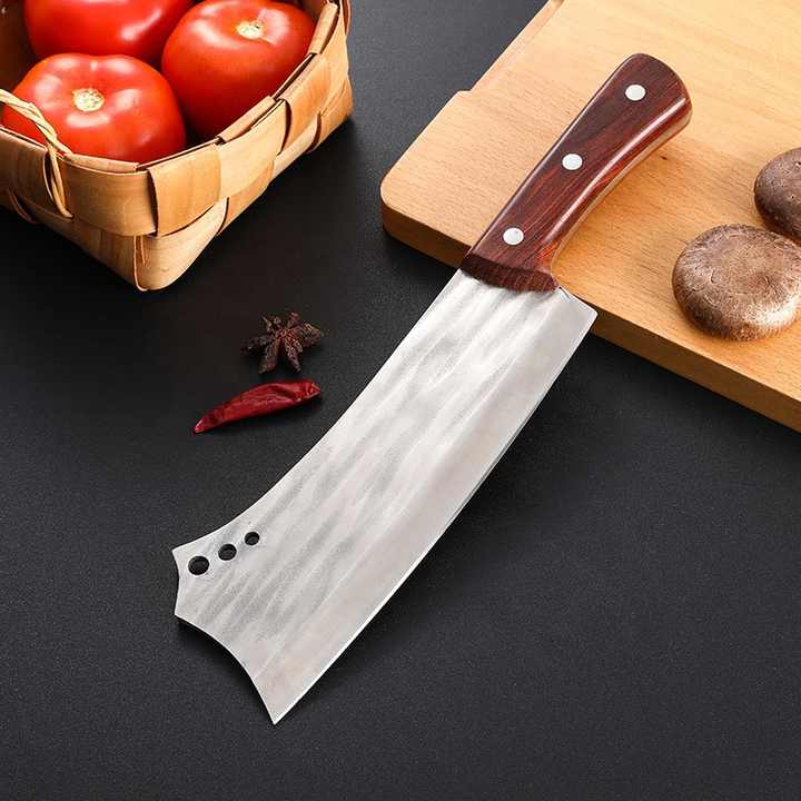 Bone Chopper Sharp Knife With Holster Sandalwood Handle Stainless Steel ...